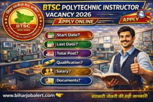 BTSC Polytechnic Instructor Vacancy 2026 Apply Online best opportunity