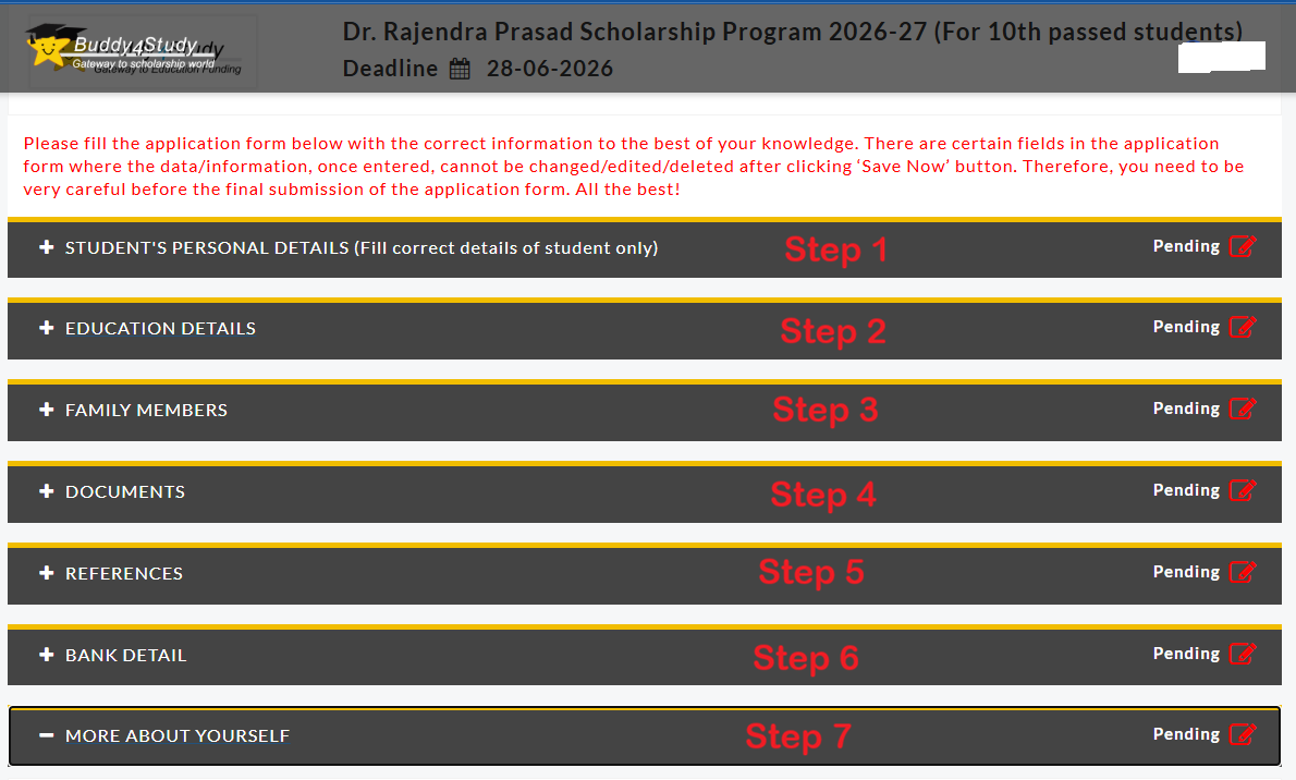 Dr. Rajendra Prasad Scholarship 2026 Session 2026- 27 Apply Online best ...